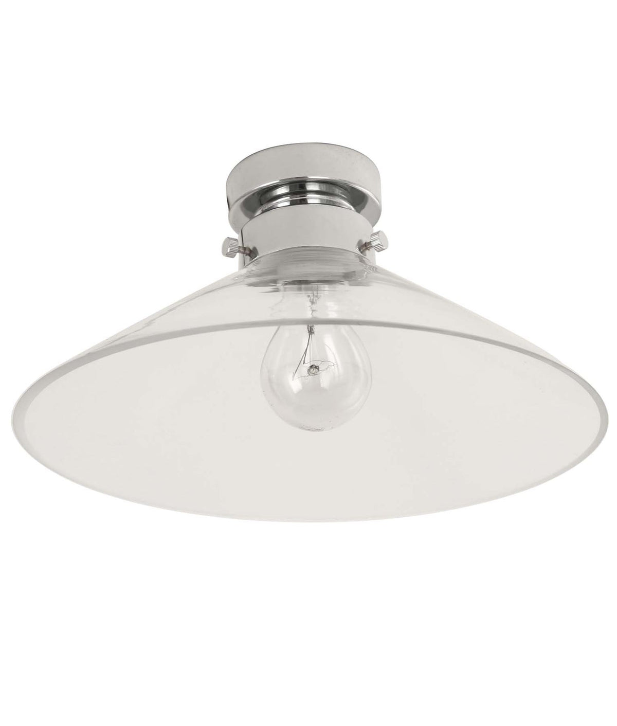 DIY Batten Fix Cone Shape Large Clear/Chrome — lightsuponline