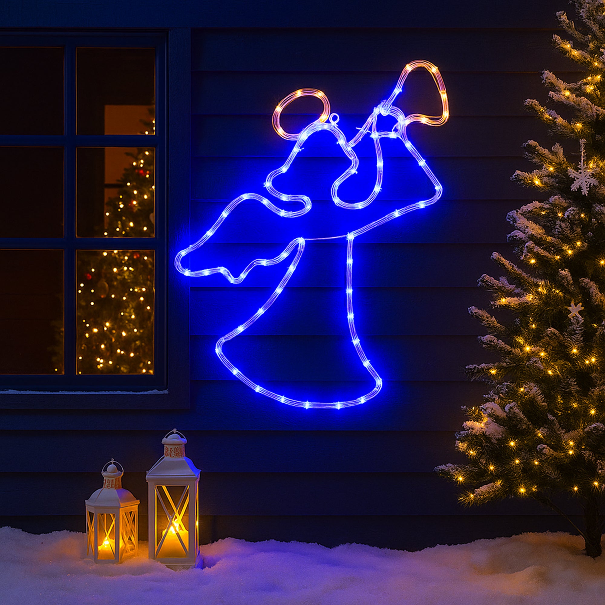 LED Angel Rope Light Silhouette