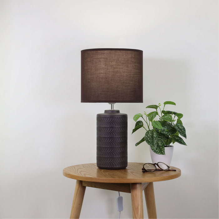 Jenny Ceramic Table Lamp Coffee — lightsuponline