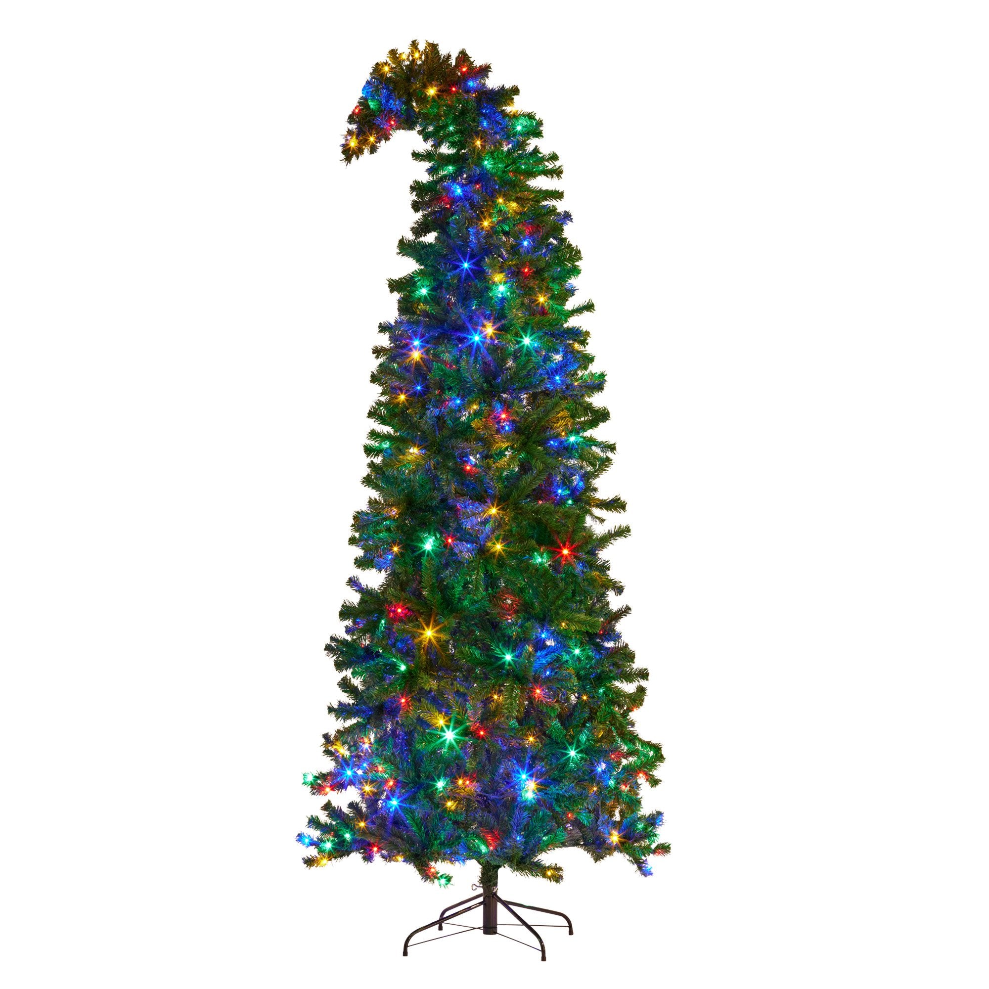 Bad Santa 2.3m Curved Multicolour Pre-Lit Christmas Tree With 1240 Tip