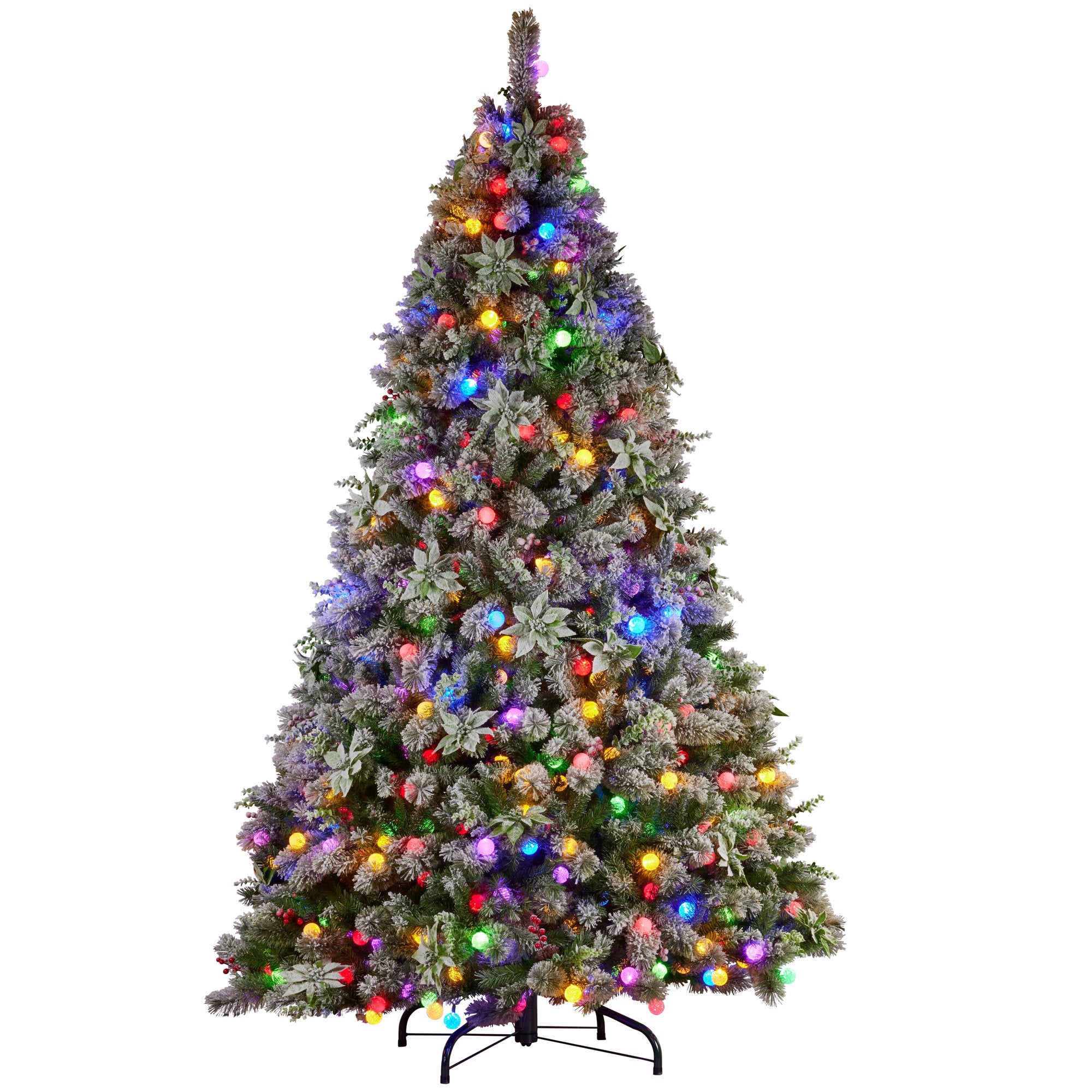 Snowy Crown Pine 2.3m Multicolour Pre-Lit Christmas Tree With 1453 Tip
