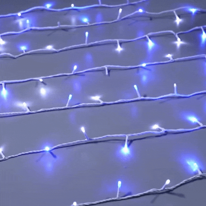 400 Sparkle LED Connectable String Light - White Cable — lightsuponline