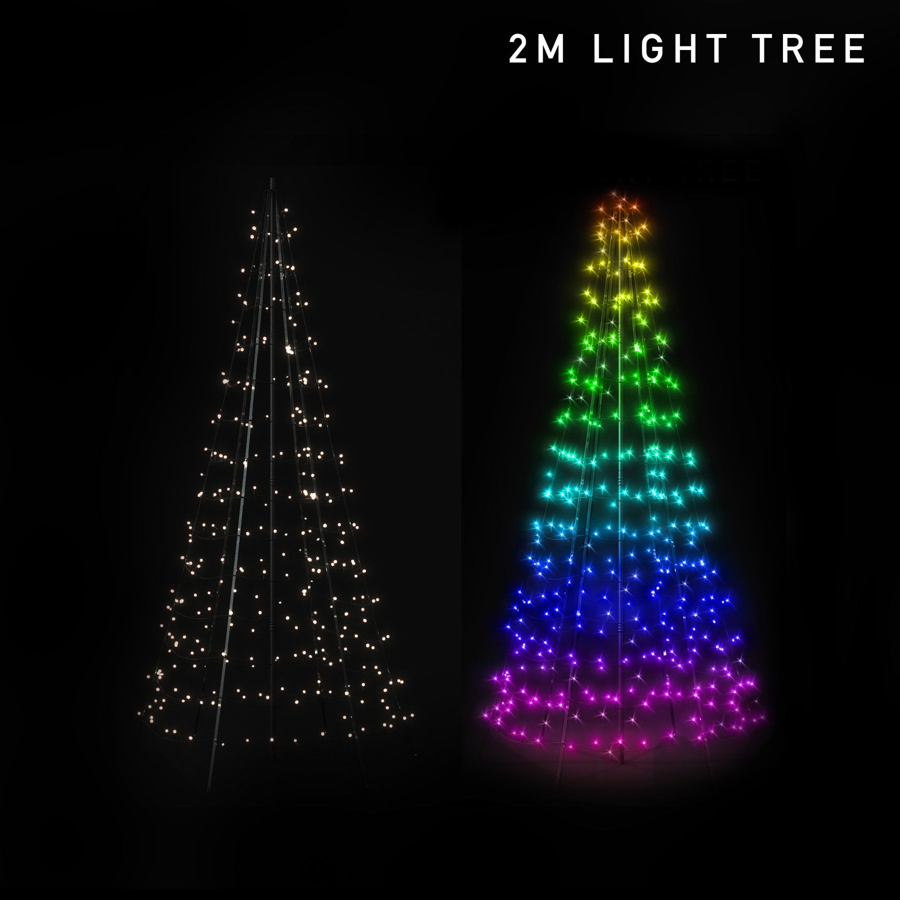 Twinkly LED Light Tree RGB+W - 2m/3m/4m — lightsuponline